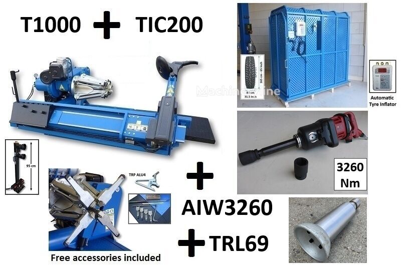 Novi TyreON T1000 truck tyre changer 56 Inch and TRL69 Tubeless mounting hea menjač guma za kamione