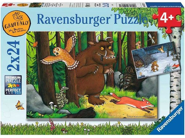 Puzzle za decu 2x24 dela Šumsko čudovište Gruffalo Ravensburger 05227
