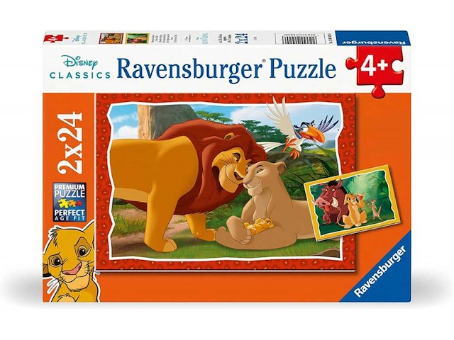 Puzzle za decu 2x24 dela Disney Kralj lavova Ravensburger 12001029