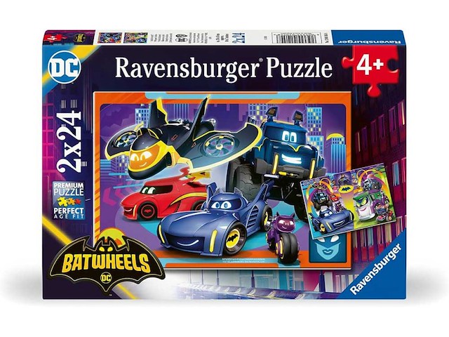 Puzzle za decu 2x24 dela Batwheels Ravensburger 12001054