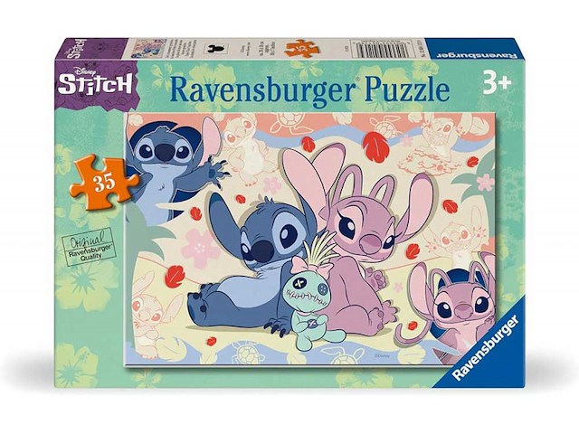 Puzzle za decu 35 delova Disney Stitch - Uživaj u zajedničkim trenucima Ravensburger 12004113