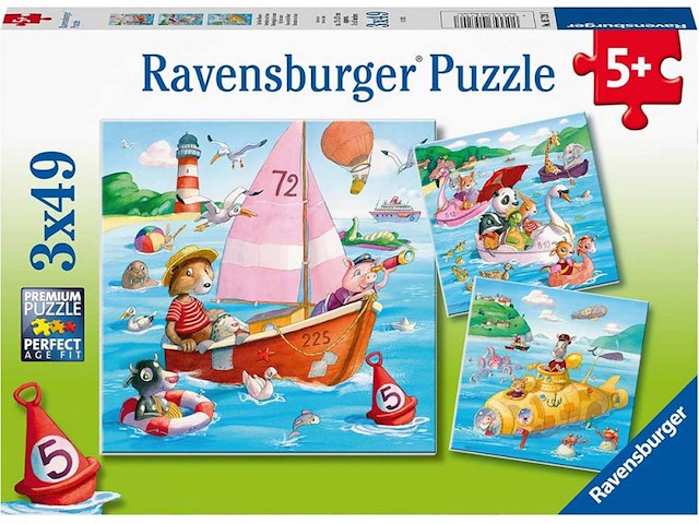 3u1 Puzzle za decu 3x49 delova Uživanje na vodi Ravensburger 05720