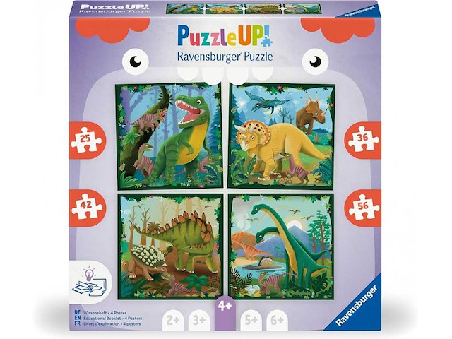 Slagalice za decu 4u1 Dinosaurusi Puzzle Up! Ravensburger 12004003