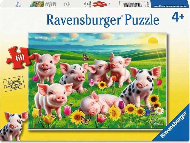 Puzzle za decu 60 delova Prasići Ravensburger 12004256