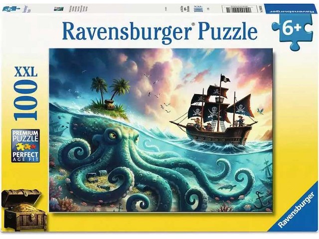 Puzzle za decu 100XXL delova Gusarsko blago Ravensburger 12004263