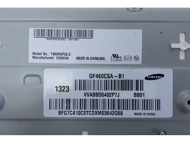 LED Panel 46` , T460HVF02.5     za  Samsung–UE46F6500SB