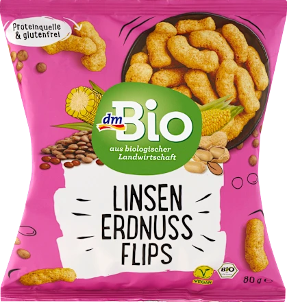 dmBio
Flips od sočiva i kukuruza sa pečenim kikirikijem, 80 g