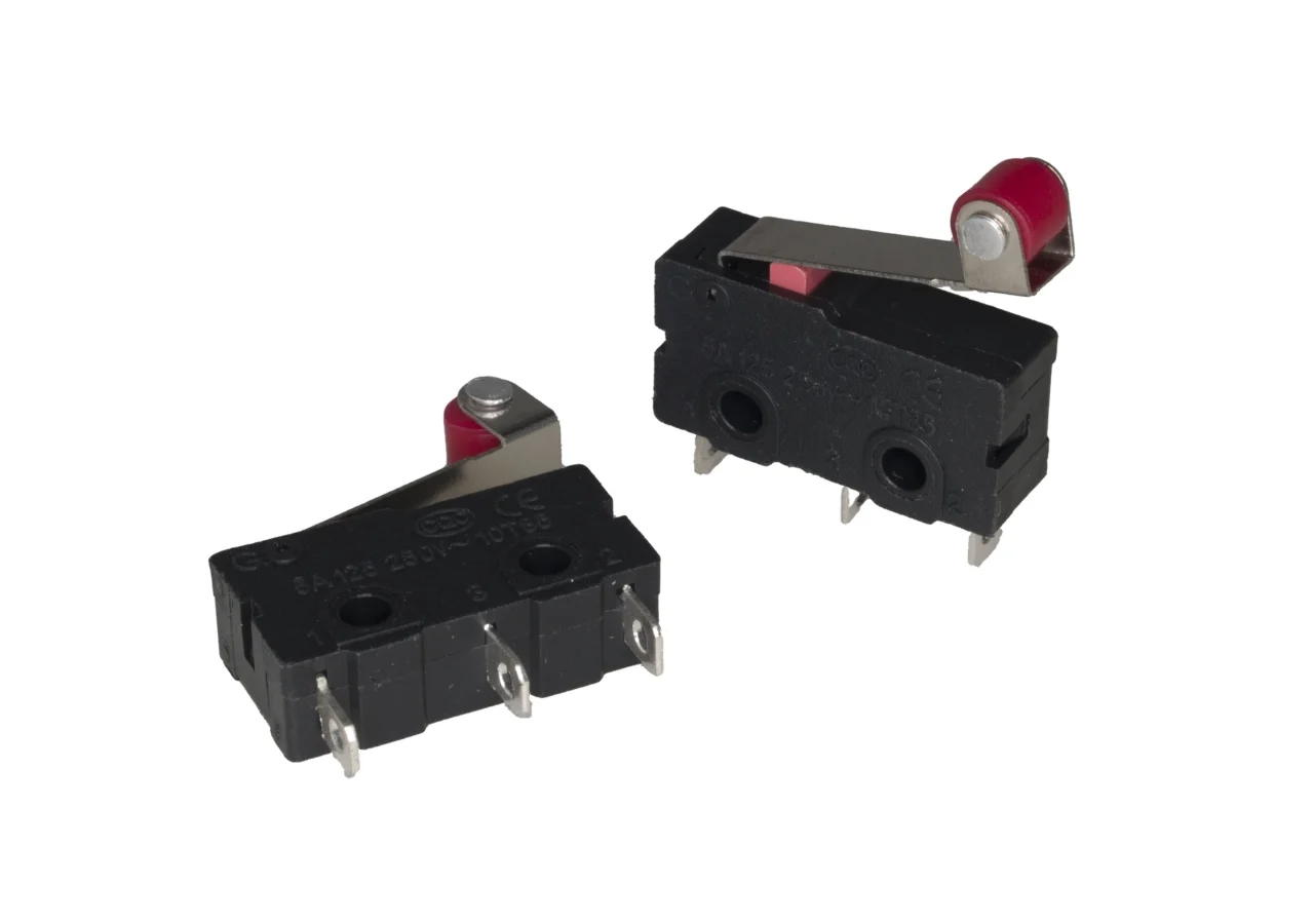 Mikroprekidač sa točkićem (rolerom) 5A 250VAC SPDT - Endstop za CNC i 3D štampače