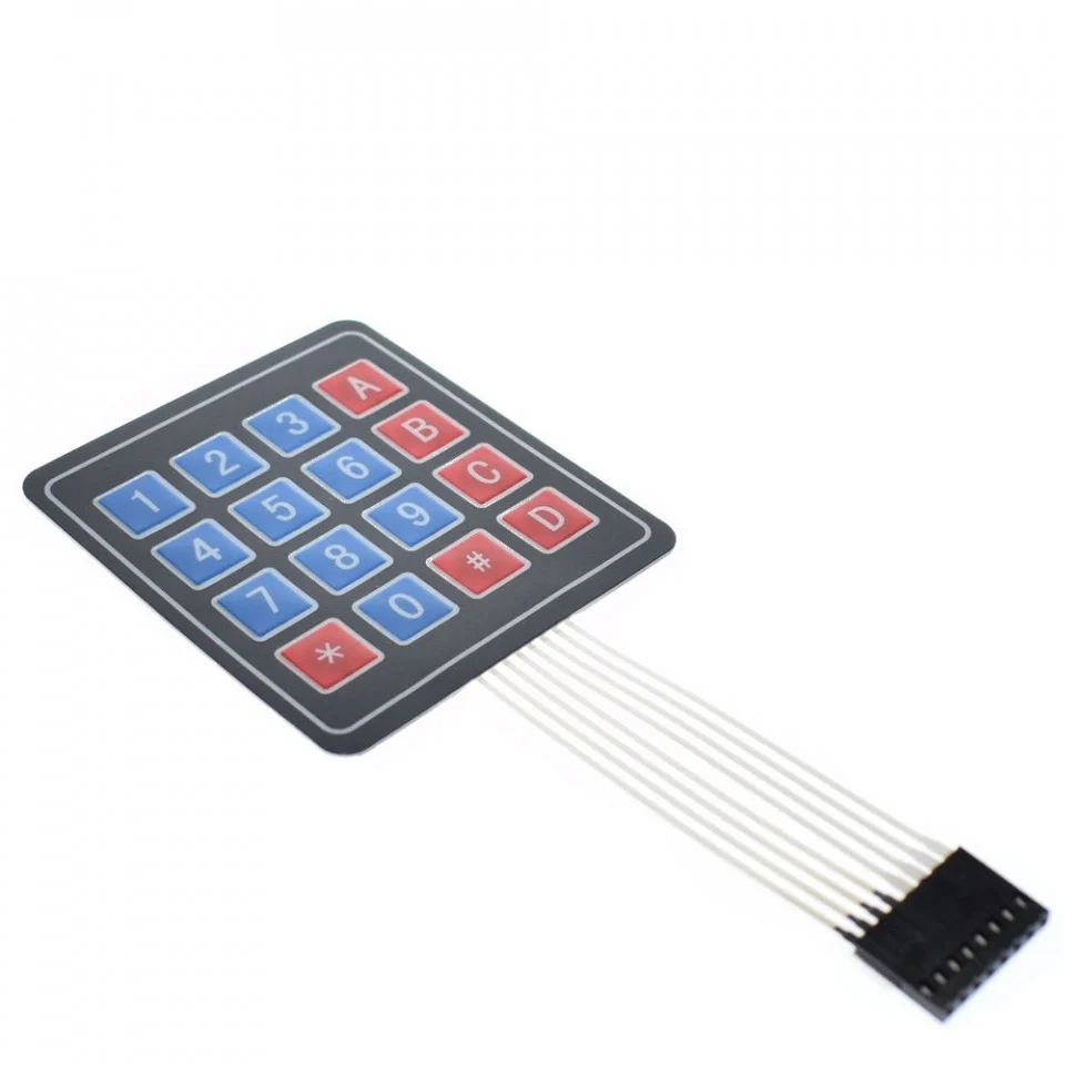 Arduino matrična membranska tastatura 4x4 sa 16 tastera - Samolepljiva