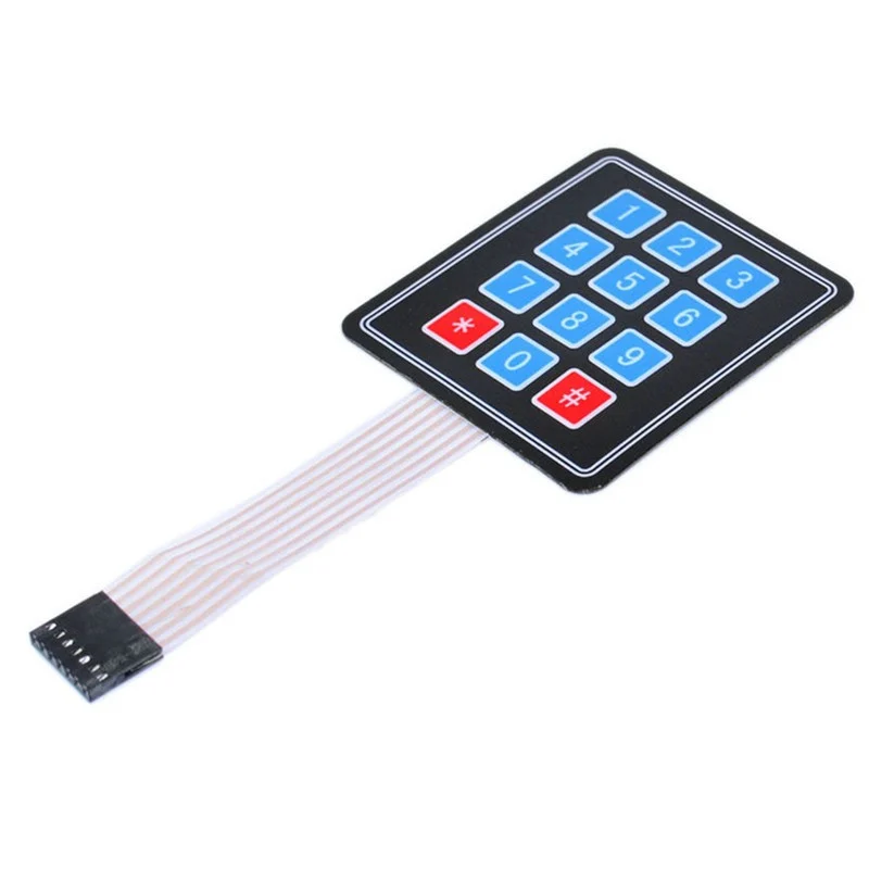 Matrična Membranska Tastatura 3x4 za Arduino (12 tastera) - Samolepljiva