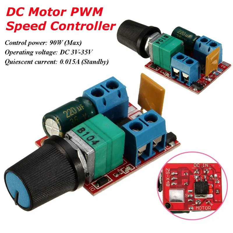 PWM Regulator Brzine DC Motora 3V-35V 5A 90W