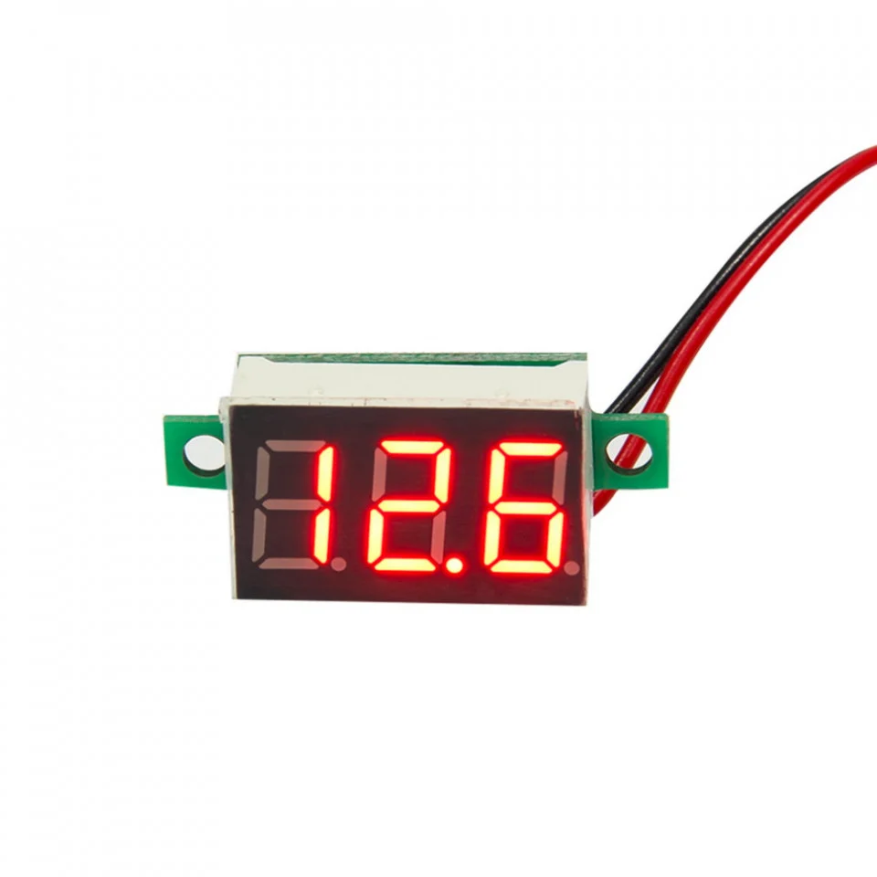 Digitalni mini ugradni voltmetar DC 4.5-30V - Crveni LED