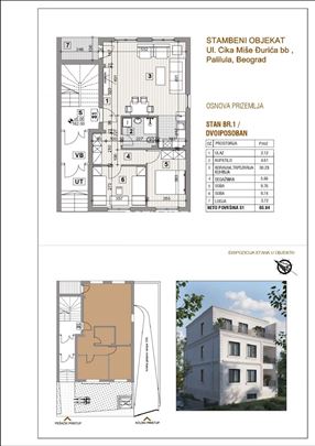 Moderna novogradnja na Karaburmi, 66m2, 2.5 ID#348