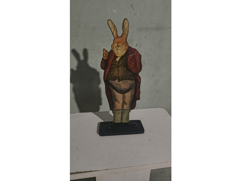 STARA VELIKA DRVENA FIGURA ZEC 32 CM GERMANY