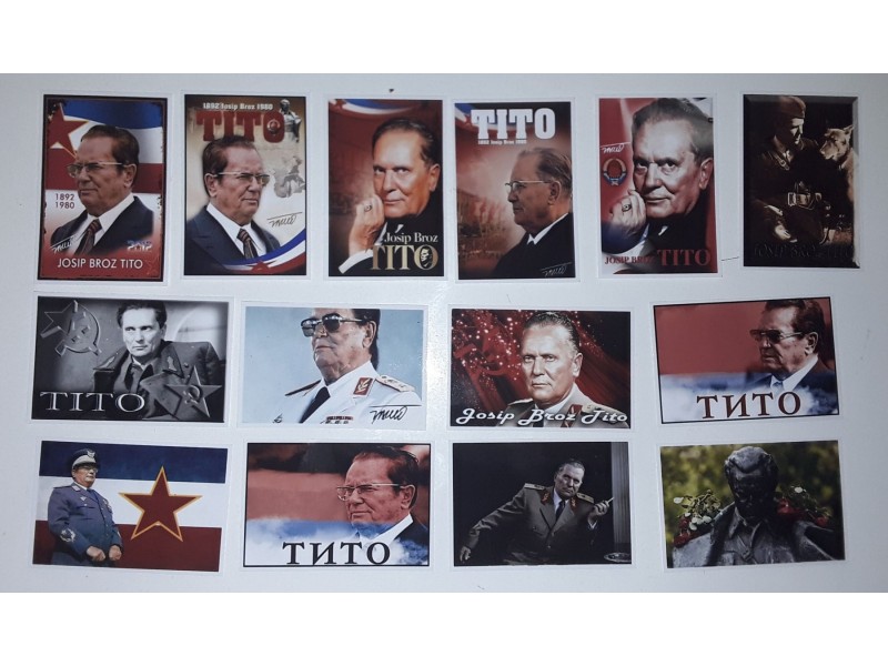 Sličice - fotografije Josipa Broza Tita – lot 113 kom.