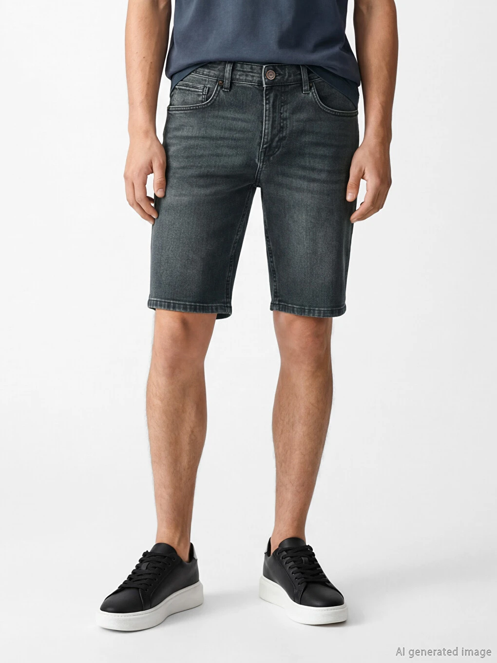 LCW Jeans Muški Teksas Šorts Super Uskog Kroja