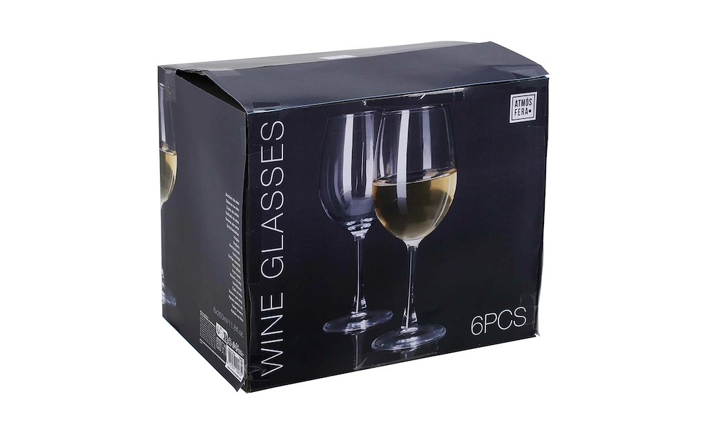 Set 6 čaša za vino Crystal 350ml