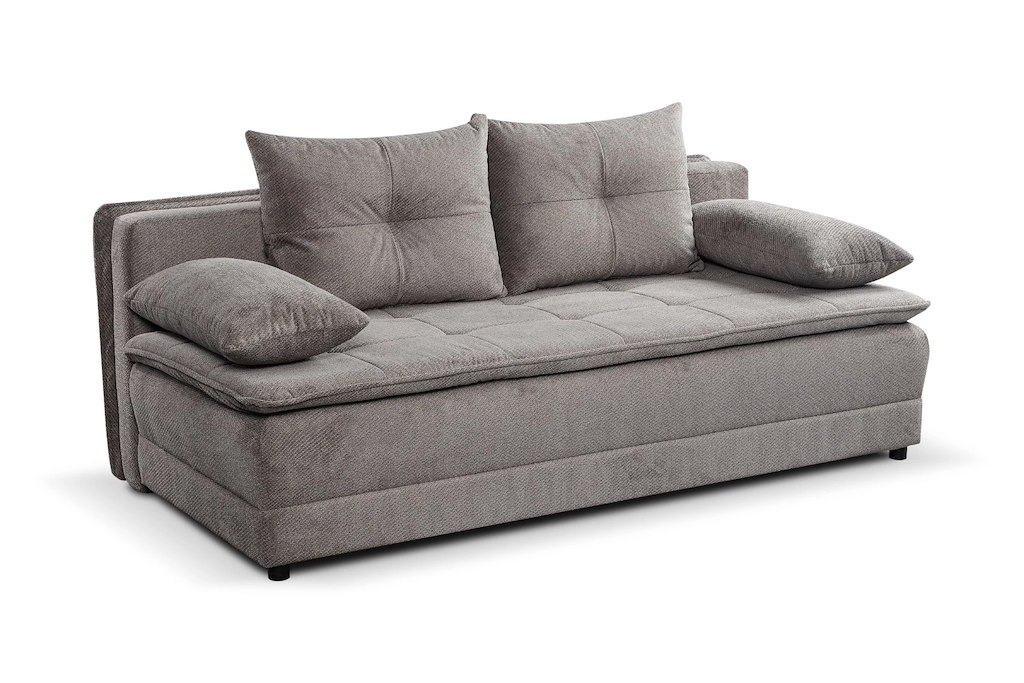 Diori trosed sa ležajem i prostorom za odlaganje 203x106x74/90 cm siva