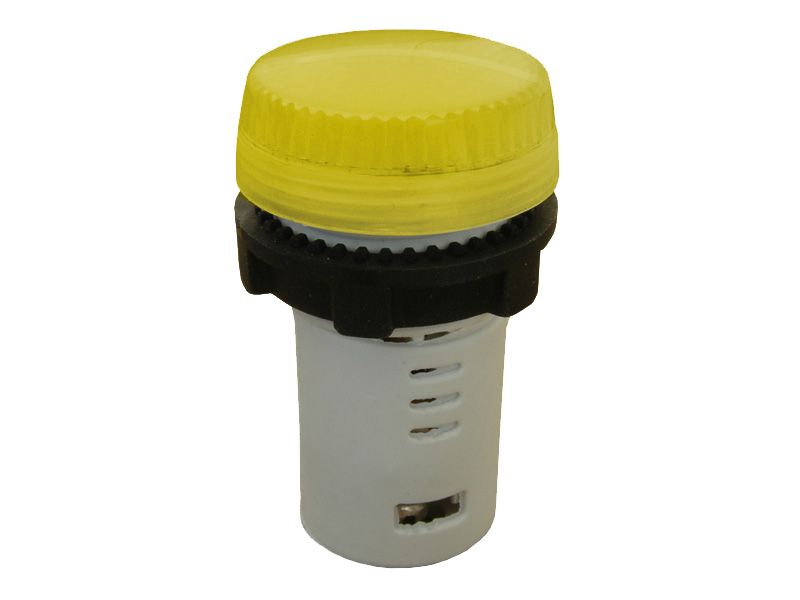 SIGNALNA LAMPA BA9S NEON 220V ŽUTA FI22 MUTLUSAN