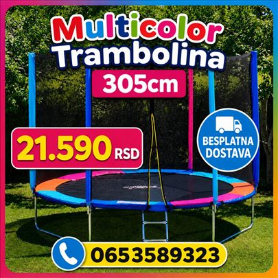Multicolor Trambolina - 305cm - BESPLATNA DOSTAVA