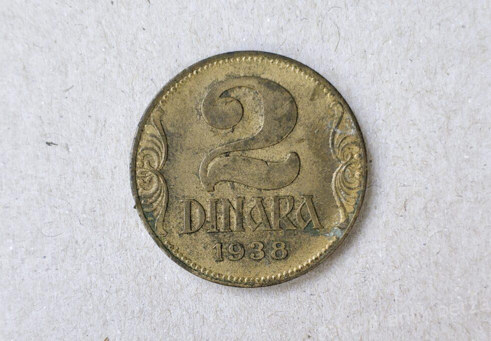 2 dinara 1938. godina