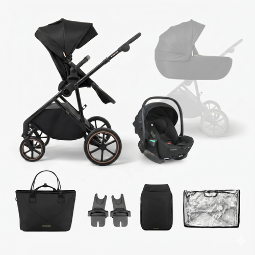 Kikka Boo Kolica Thea 3in1 premium set sa autosedištem I-Xtend I-size i tvrdom korpom Black
