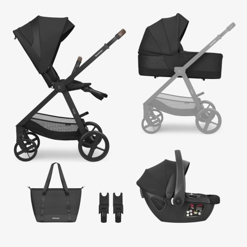 Kikka Boo Kolica Mia 3in1 set sa I-SIZE autosedištem i tvrdom korpom Black