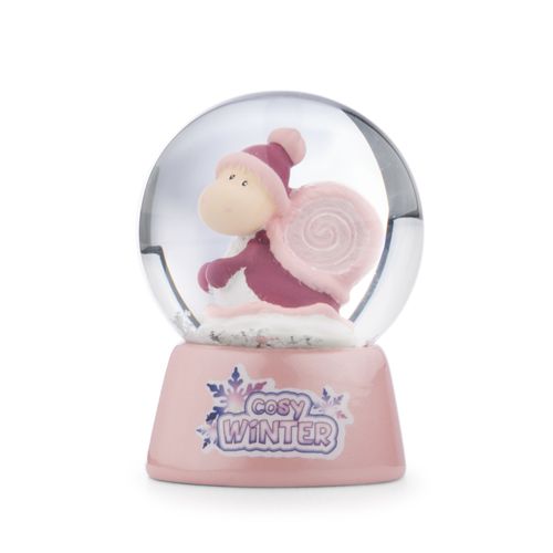 Novogodišnja glitter kugla pužić pink - 6.5cm Nici 49351