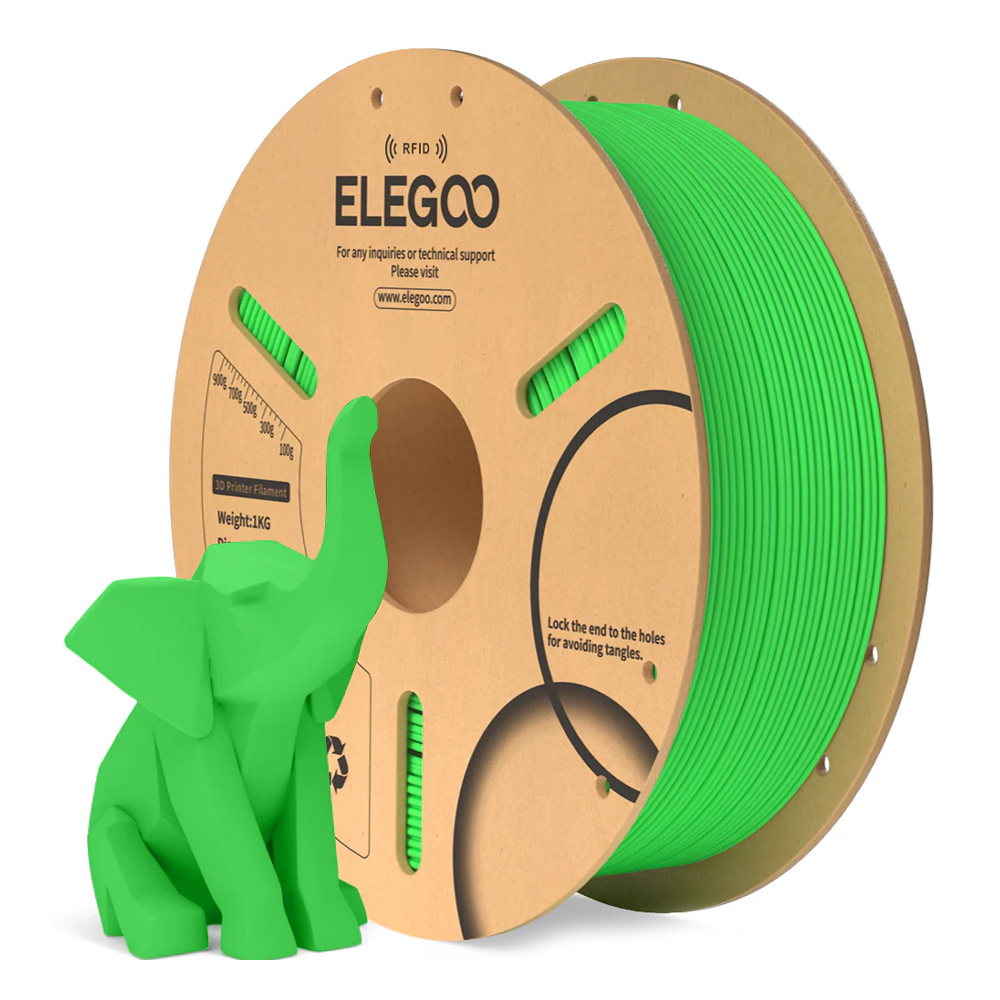 ELEGOO PLA Neon Green 1,75 mm / 1000 g Paper Spool(RFID)