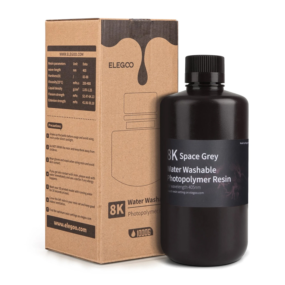 ELEGOO Water Washable Resin 8K 1kg Space Grey
