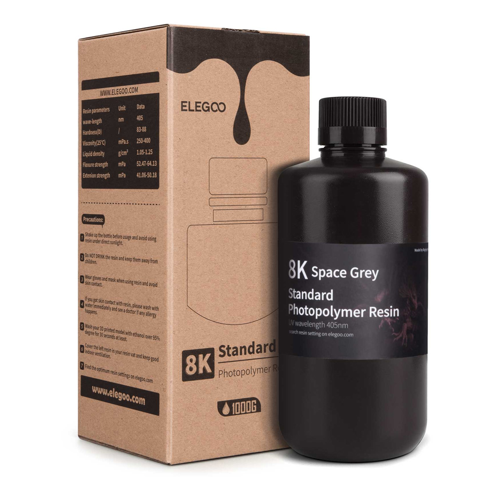 ELEGOO Standard 8K Resin 1kg Space Grey