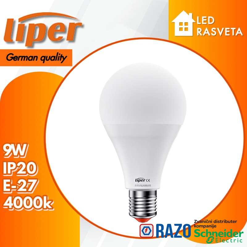 LED Sijalica E-27 9W 4000K 900lm