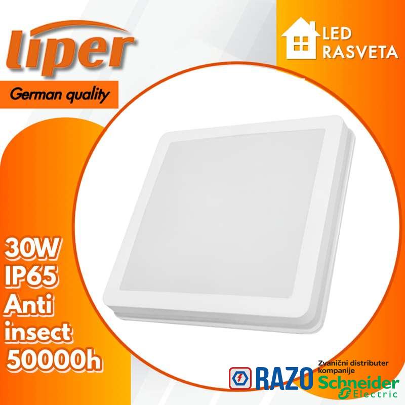 LED Plafonjera 30W CCT IP65 anti-insect