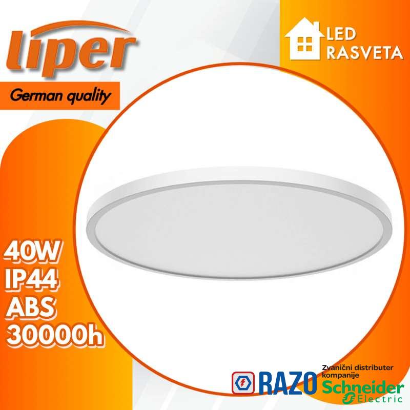 LED Plafonjera slim 40W CCT IP44 bela