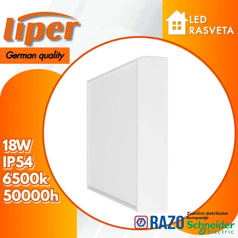 LED Panel nadgradni kockasti 18W 6500K