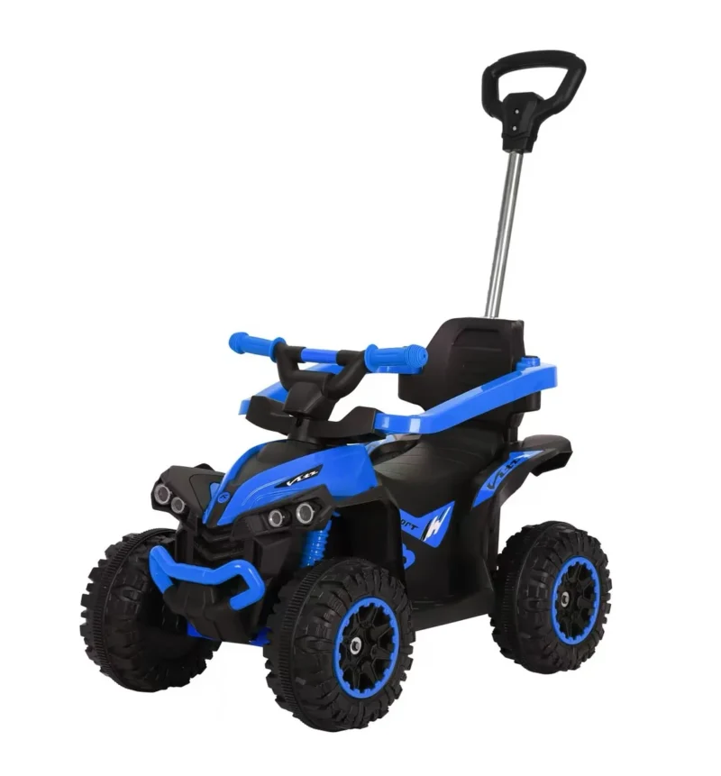 TS-921 dečja ATV guralica plava — sa ručkom, muzikom, svetlima