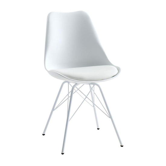 Trpezarijska stolica KLARUP 3644375, ŠVD 49x85x56 cm, Bela