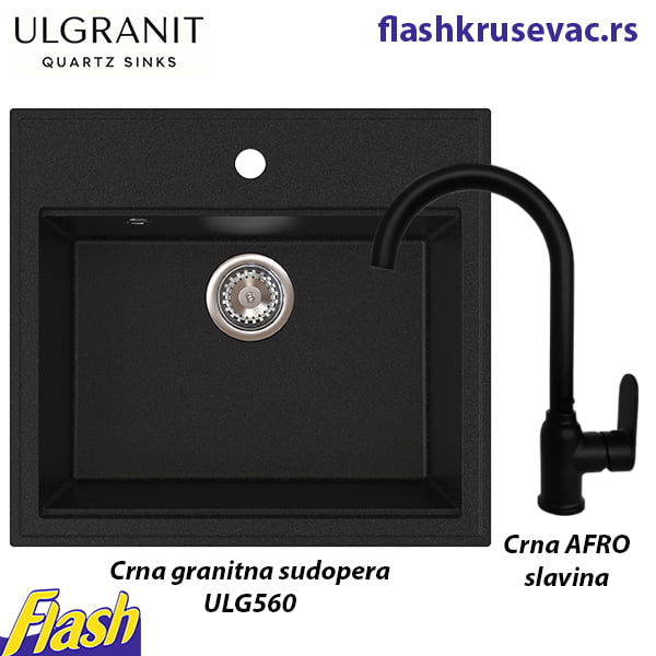 Granitna sudopera Ulgranit ULG560 (CRNA) + slavina – SET
Izbor slavine