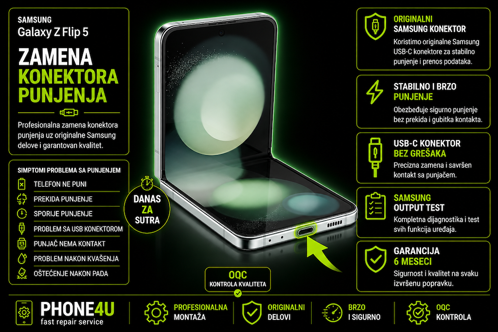 Zamena konektora punjenja Samsung Galaxy Z Flip 5 | Phone4U