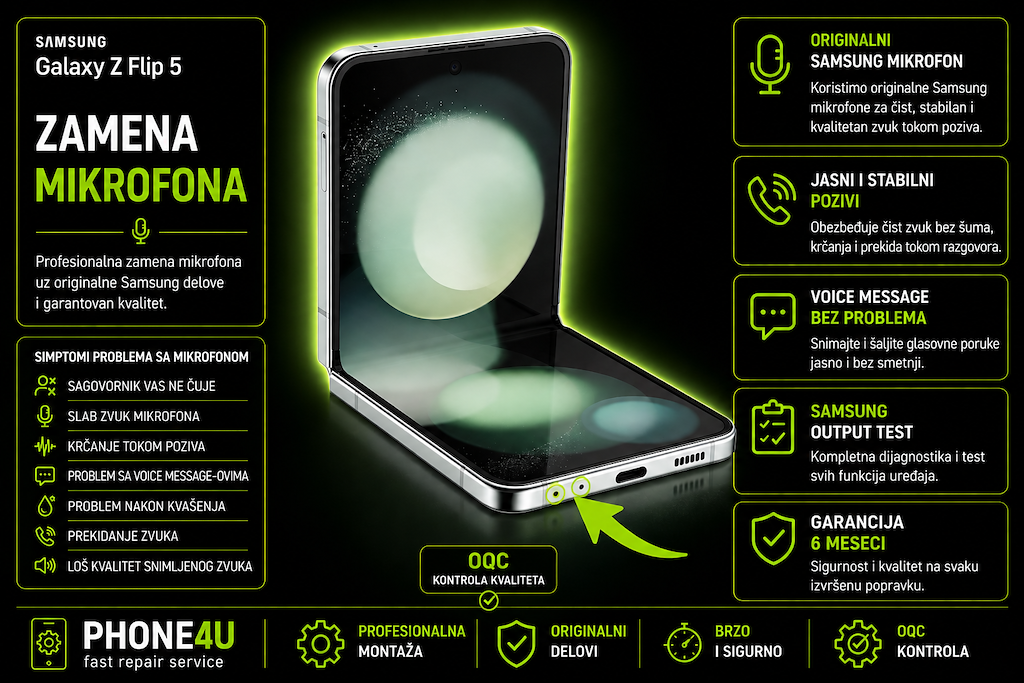 Zamena mikrofona Samsung Galaxy Z Flip 5 | Phone4U