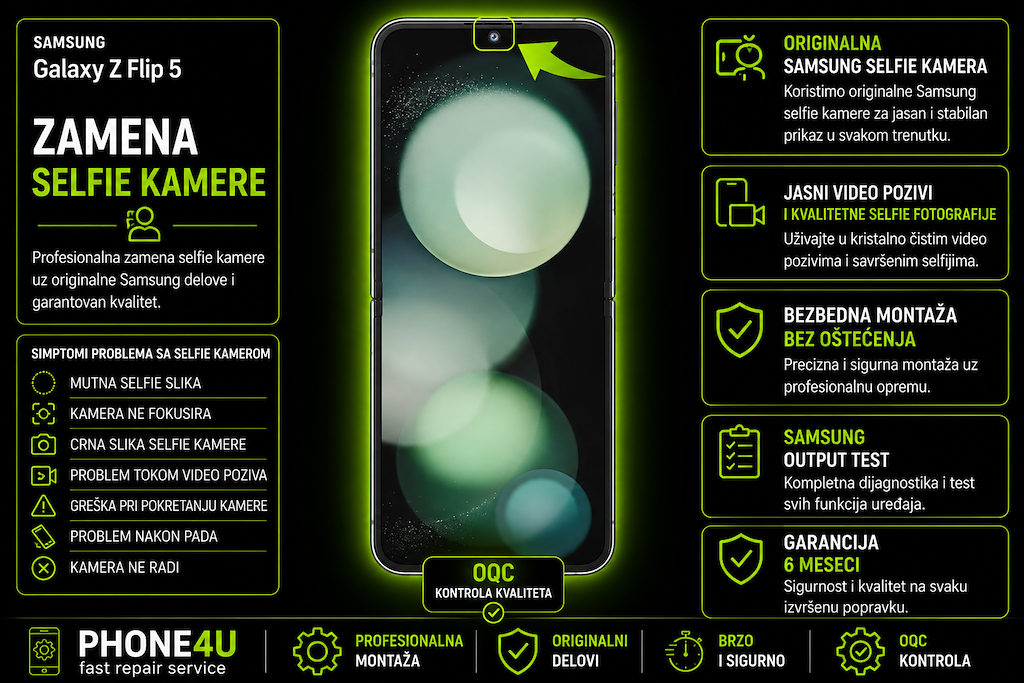 Zamena selfie kamere Samsung Galaxy Z Flip 5 | Phone4U