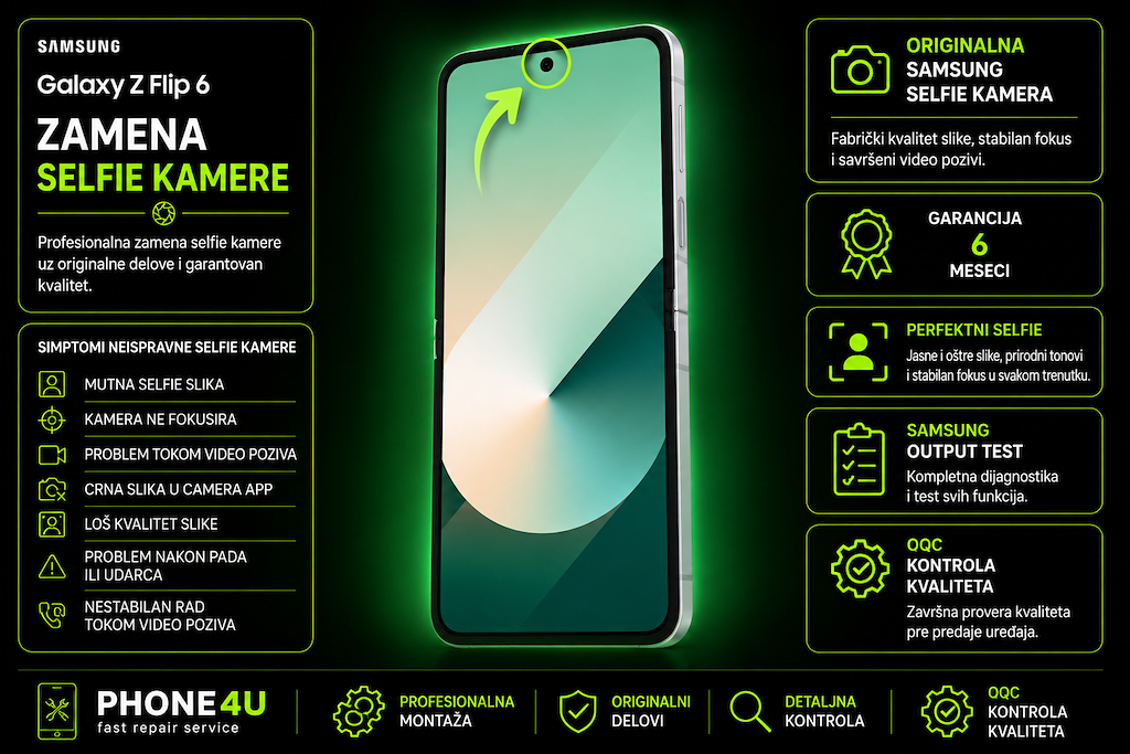 zamena selfie kamere Samsung Galaxy Z Flip 6 | Phone4U