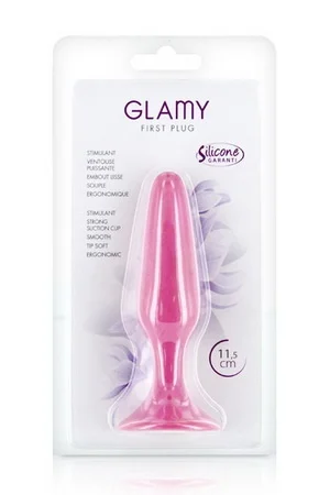 Silionski analni plug | Glamy First Pink S