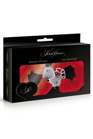 Metalne lisice sa krznom | Sweet Caress Red