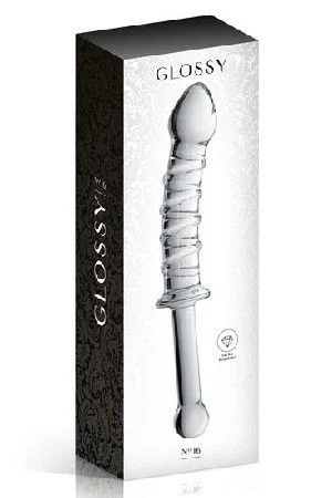 Stakleni dildo | Glossy 16 Celar