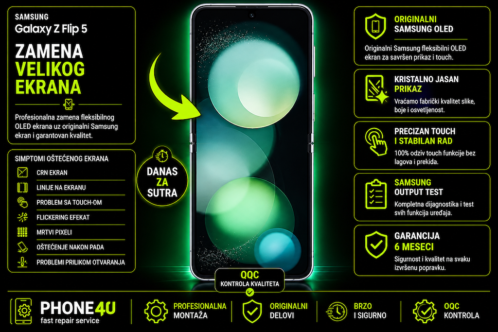 Zamena velikog ekrana Samsung Galaxy Z Flip 5 | Phone4U