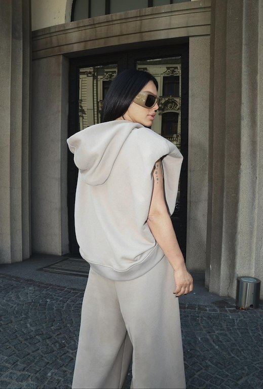 555 FUSION VEST HOODIE SAHARA NUDE