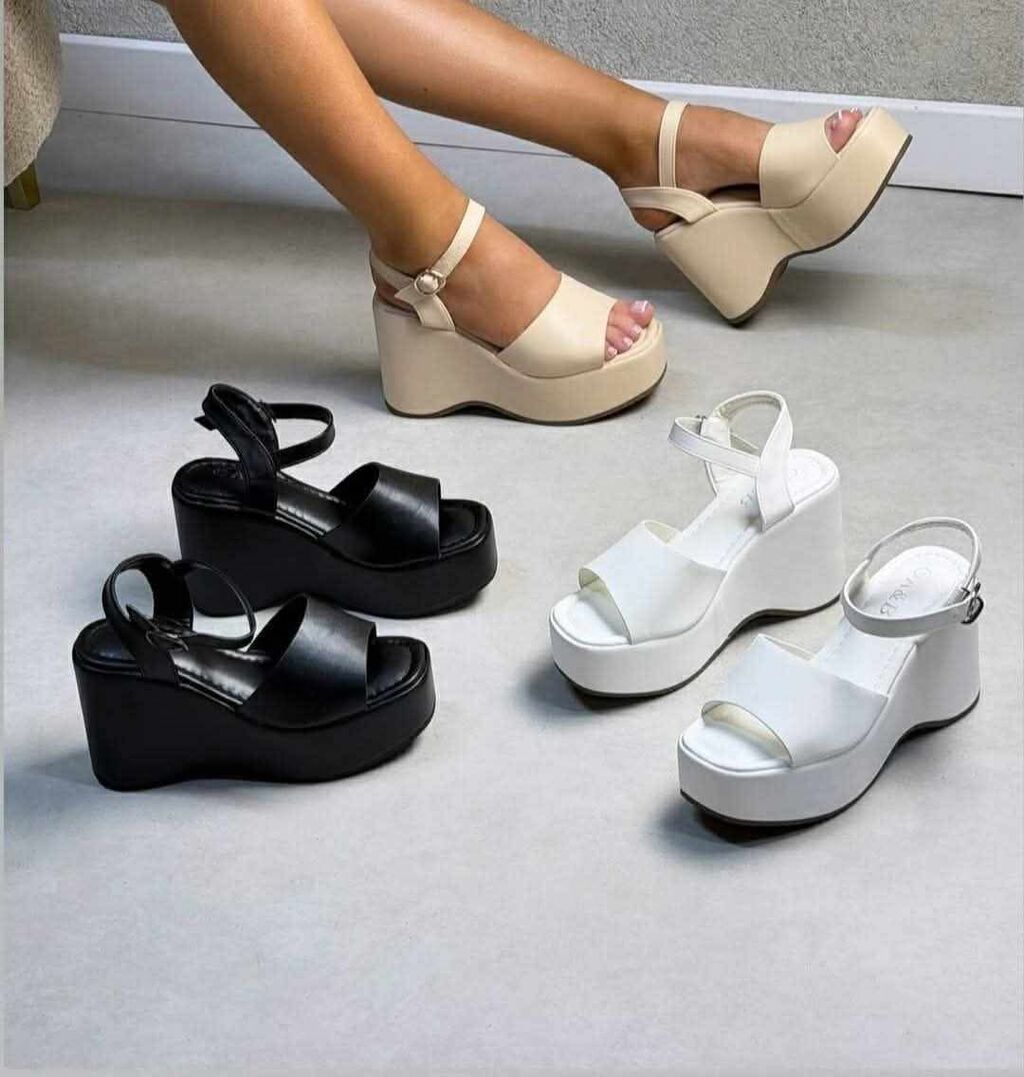 Ženske sandale na platformu sa anatomskim đonom - Model: otvoreni