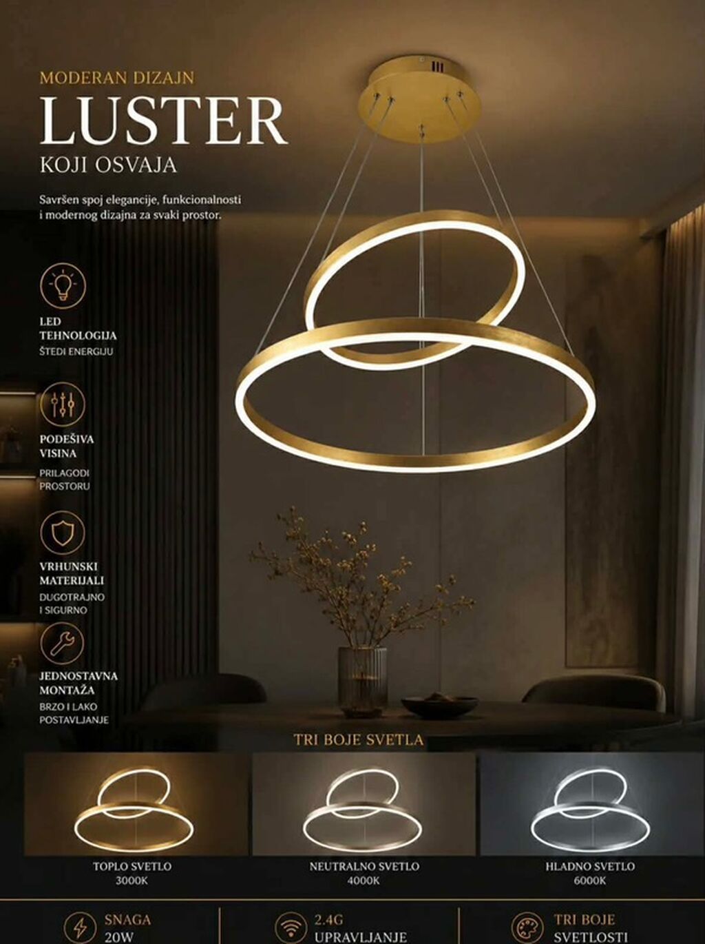 Unesite dozu luksuza i moderne elegancije u svoj enterijer uz Veloria