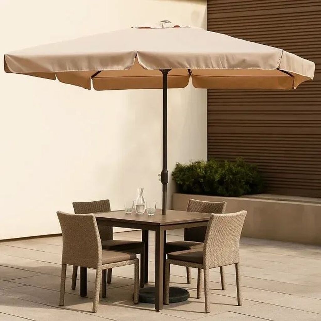 Četvrtasti Suncobran 300x300cm Veliki suncobran za baštu ili terasu